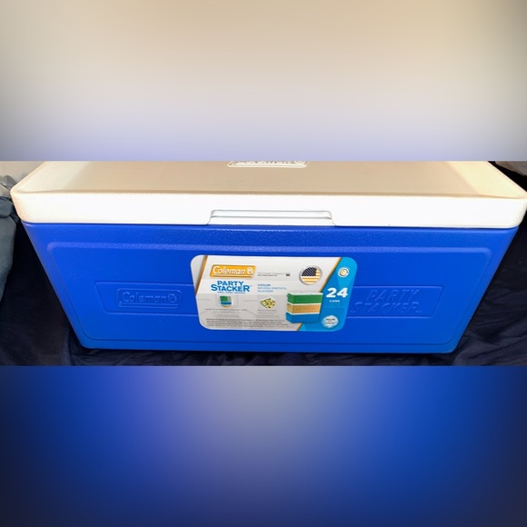 Coleman | Other | Coleman Party Stacker Cooler 24 Can Blue Cooler ...